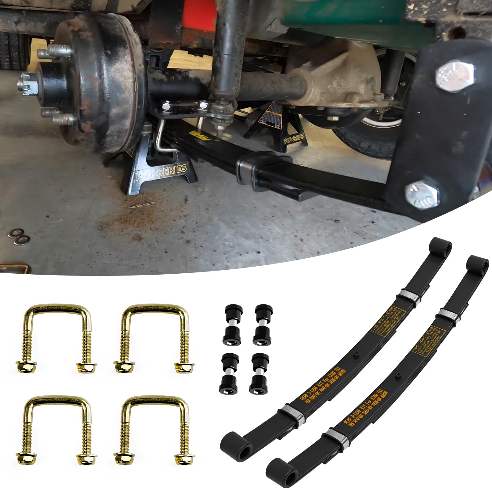 Snapklik.com : Cartalia Heavy Duty Rear 3-Leaf Springs Kit For EZGO TXT ...