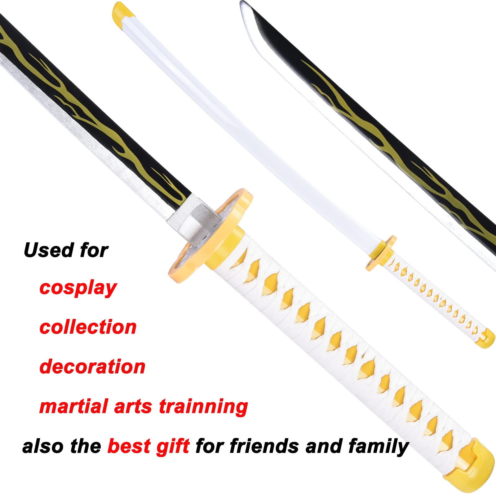 Demon Slayer Sword Anime Swords 41inch - Bamboo Blade Samurai Katana ...