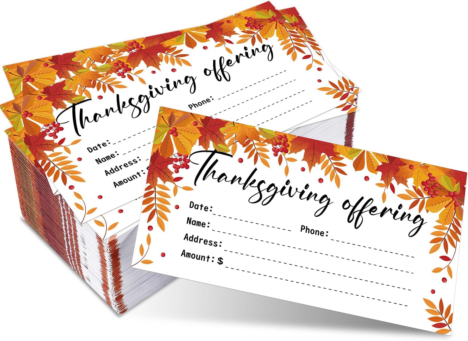 Amazon.com : Qilery 300 Pcs Thanksgiving Church Offering Envelopes ...