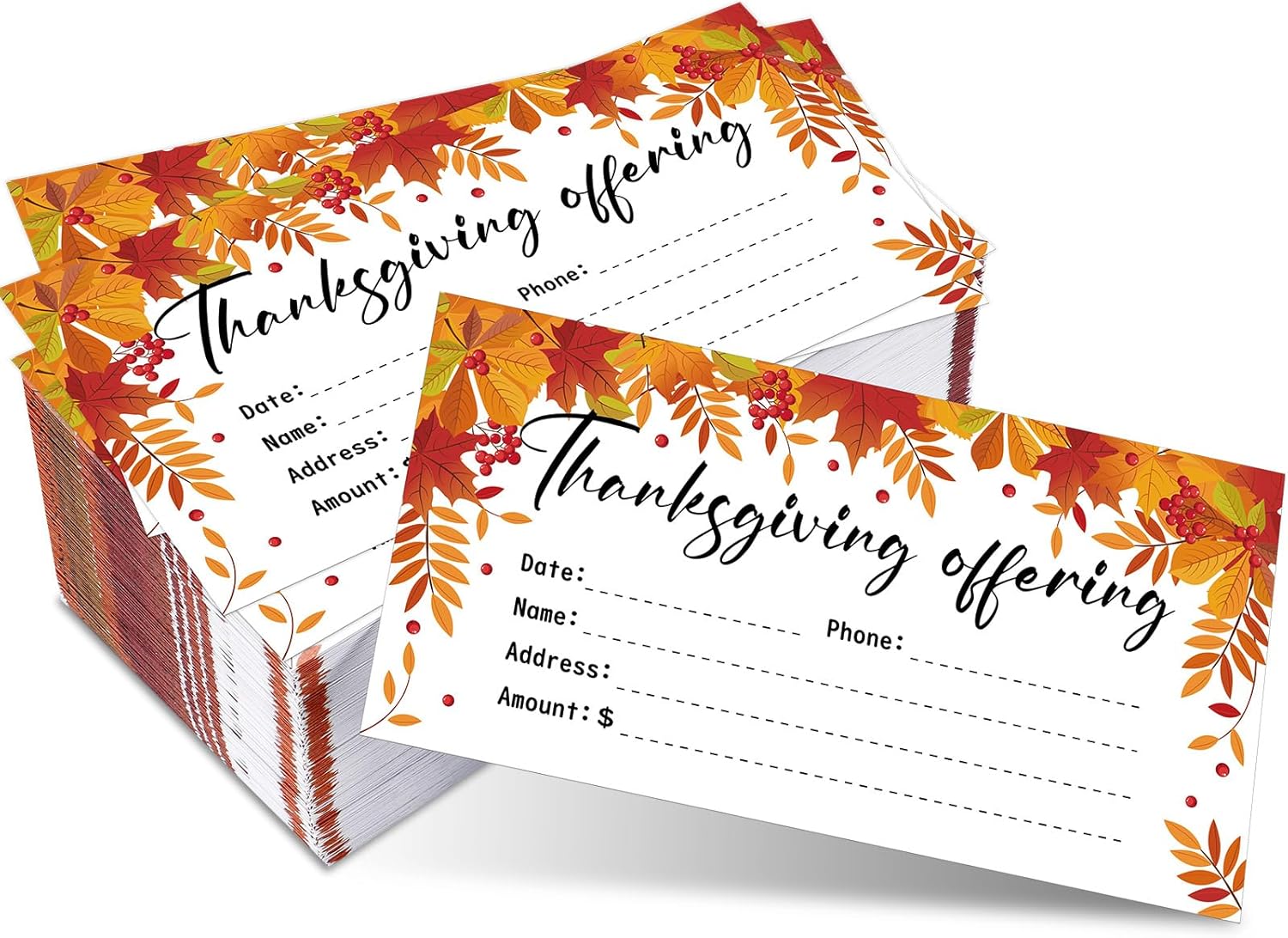 Amazon.com : Qilery 300 Pcs Thanksgiving Church Offering Envelopes ...