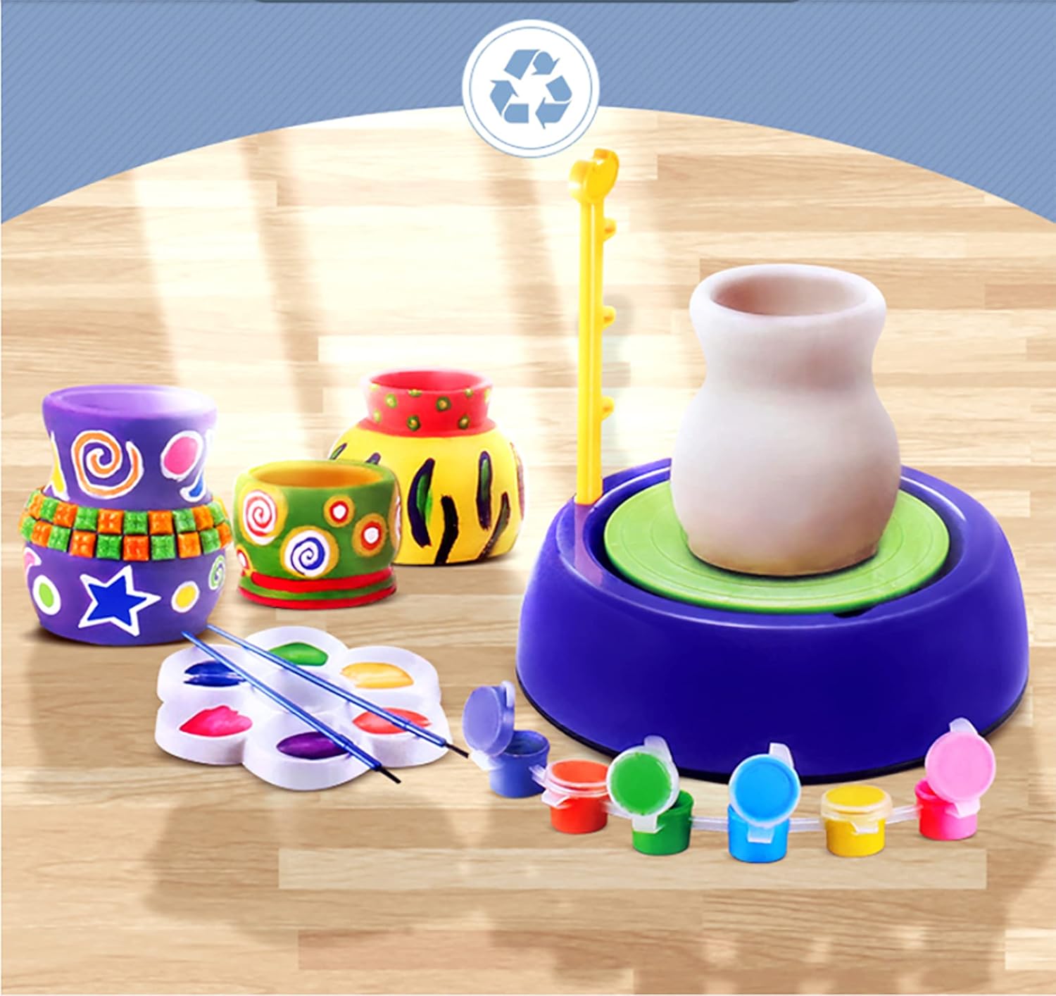 Amazon.com: TengRui Art Pottery Artist Studio Spin Clay Pottery Wheel ...