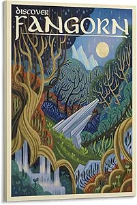 KIKIKI Fangorn Vintage Travel Poster Lord of The Rings Moive Poster ...