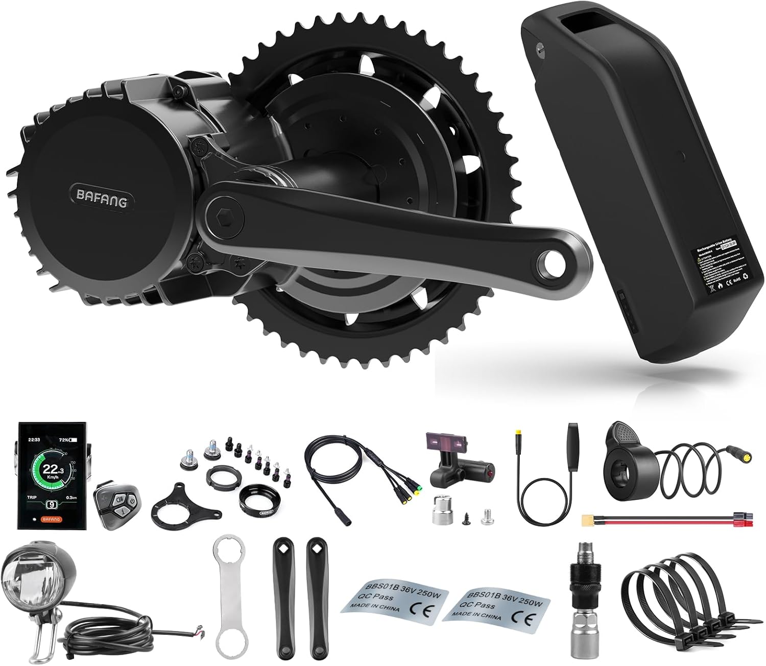Amazon.com : BAFANG 1000W Mid Drive Kit 52V BBSHD 68MM Ebike Conversion ...