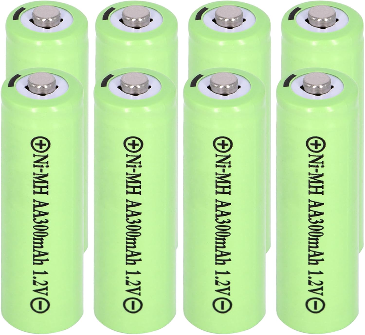 Amazon.com: Yibatopow 8 Packs Solar Lights Batteries AA 300 mah 1.2V Ni ...