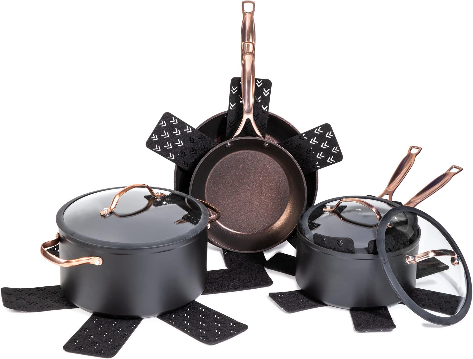 Amazon.com: Thyme & Table 12-Piece Nonstick Ceramic Cookware Set, Rose ...