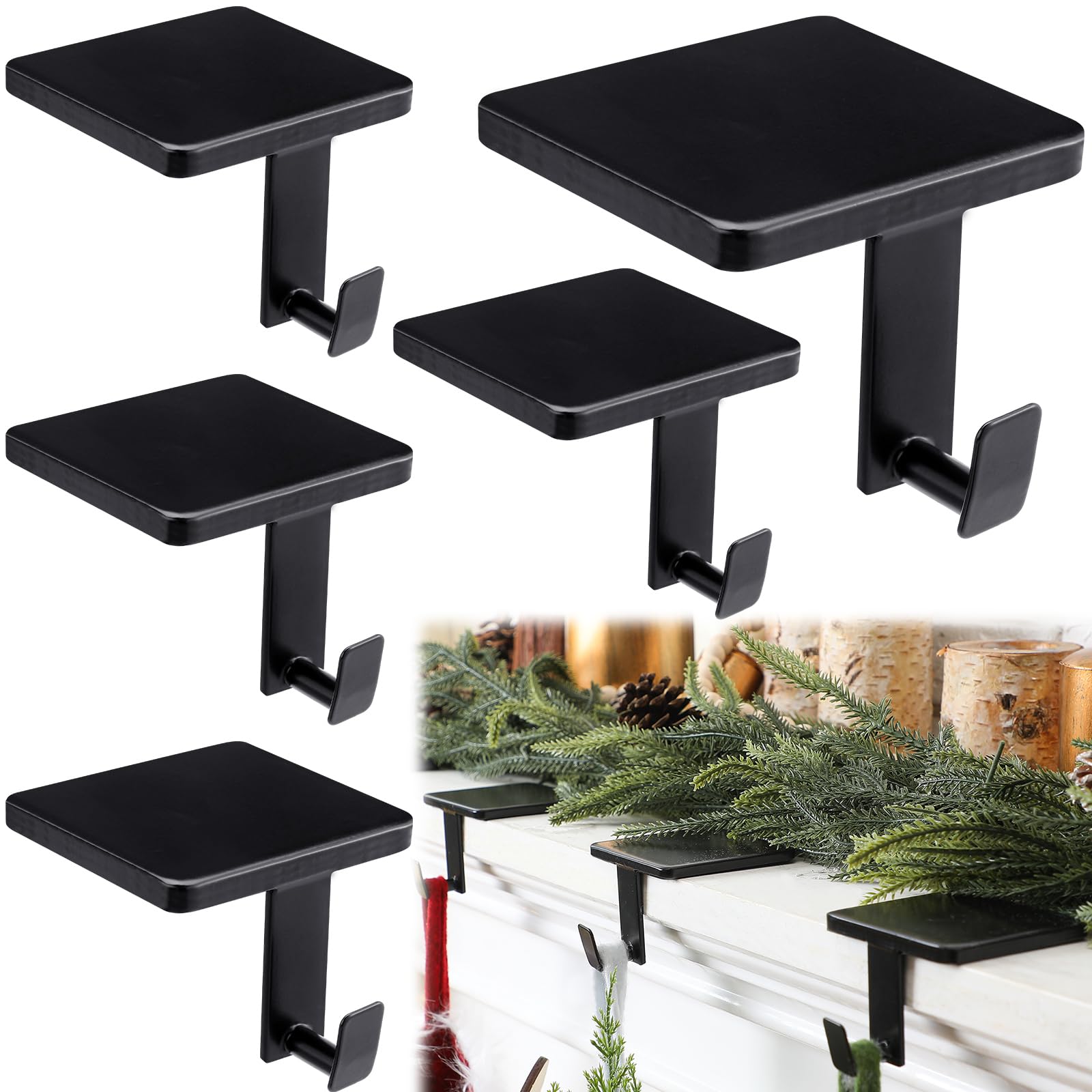 Amazon.com: MorningRo 4 Pack Garland Hangers for Mantle Heavy Duty ...