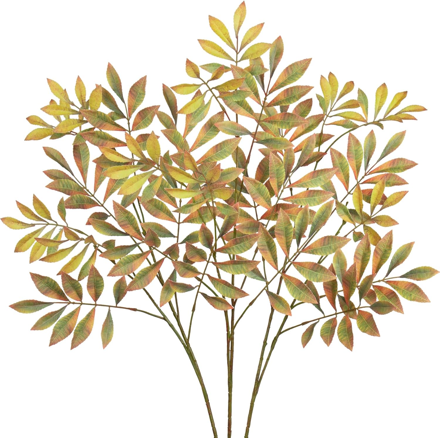 Amazon.com: 3PCS Artificial Greenery Stems Fall Leaves Stems Faux ...