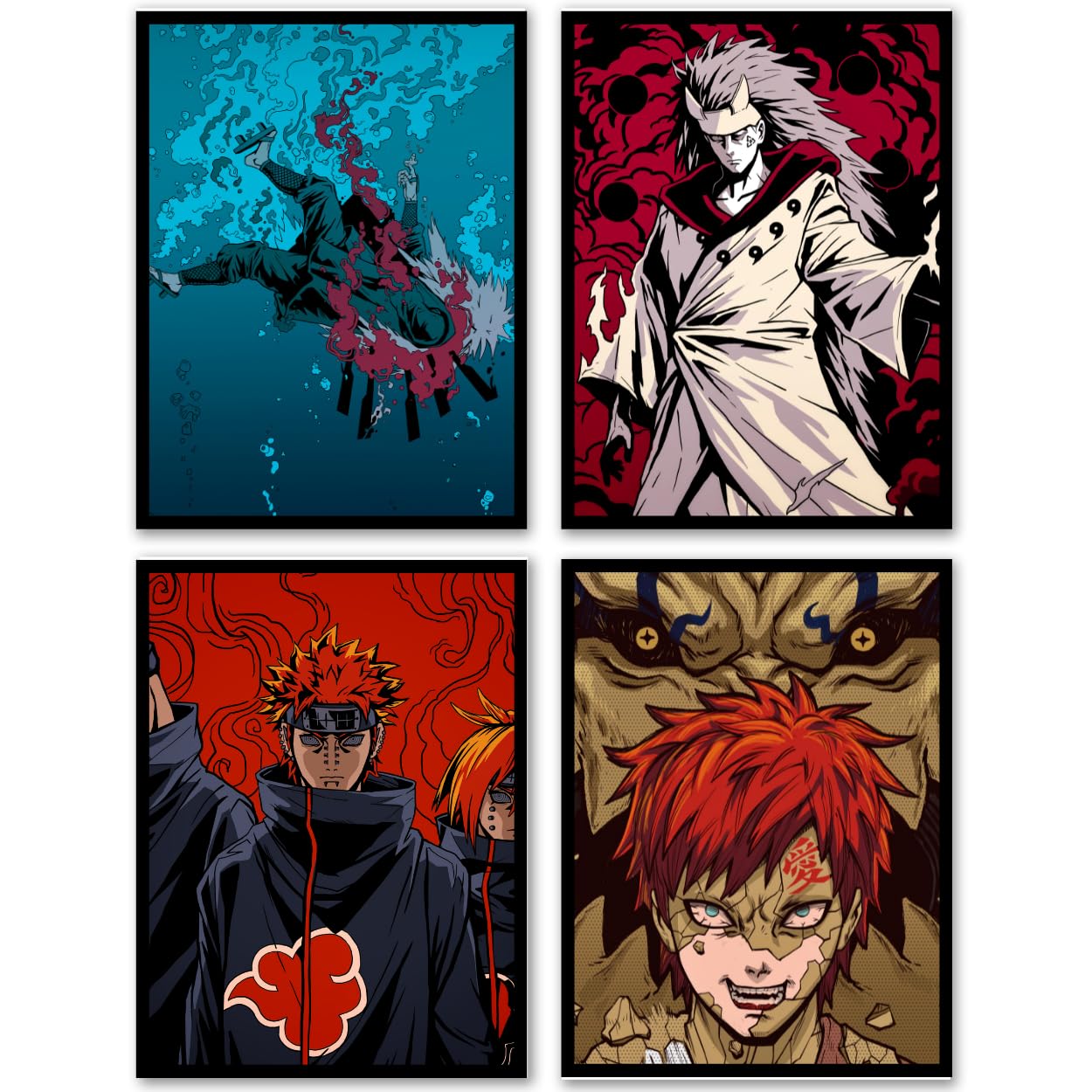 Replix Anime Framed Poster Naruto Anime Painting Wall Frame, (14x11 ...
