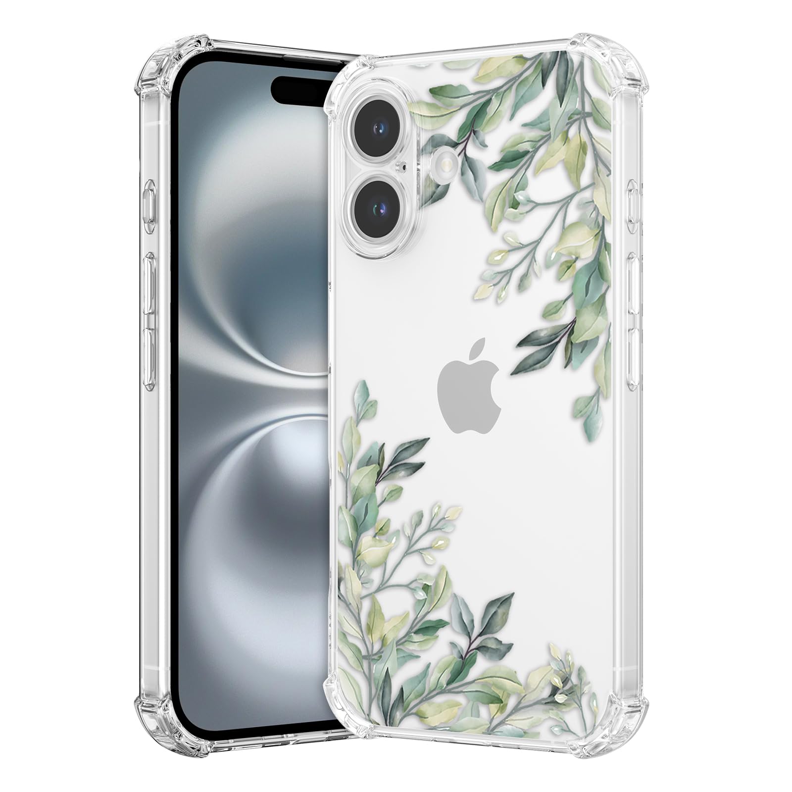 Amazon.com: RALEAVO Floral Case for iPhone 16 6.1-inch,Clear Leaves ...
