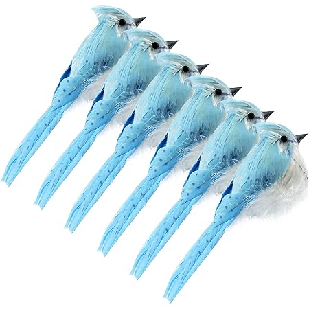 Amazon.com: Cornucopia Blue Jays Artificial Birds (6-Pack); Imitation ...