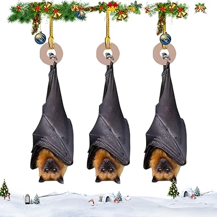 Amazon.com: Bat Christmas Ornament, Realistic Hanging Bat Tree ...