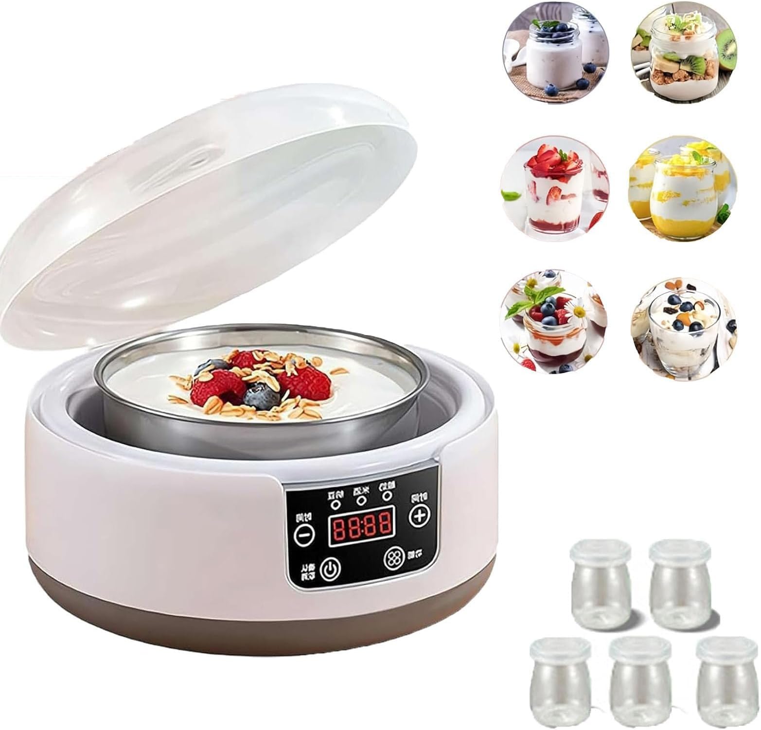 Amazon.com: 36 Hour Yogurt Maker, Yogurt Maker Machine With Adjustable ...