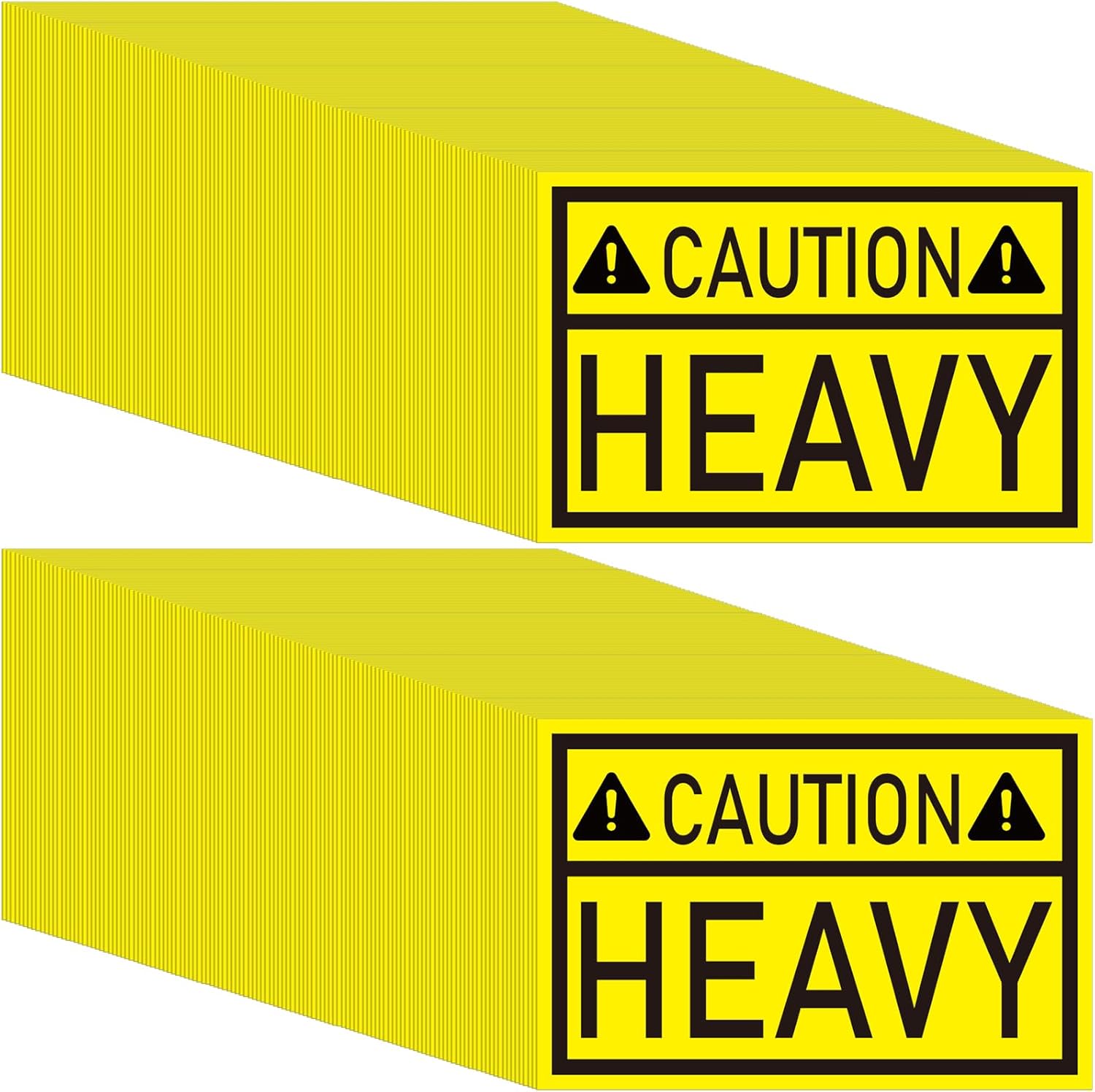 Amazon.com : Fulmoon 1000 Pcs Caution Heavy Sticker 2 x 3 Inch Yellow ...