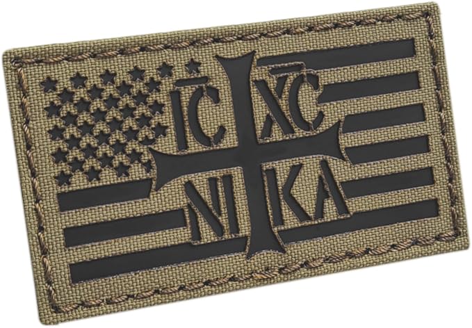 Amazon.com: American Flag IC XC Nika Jesus Christ Conquers Patch ...