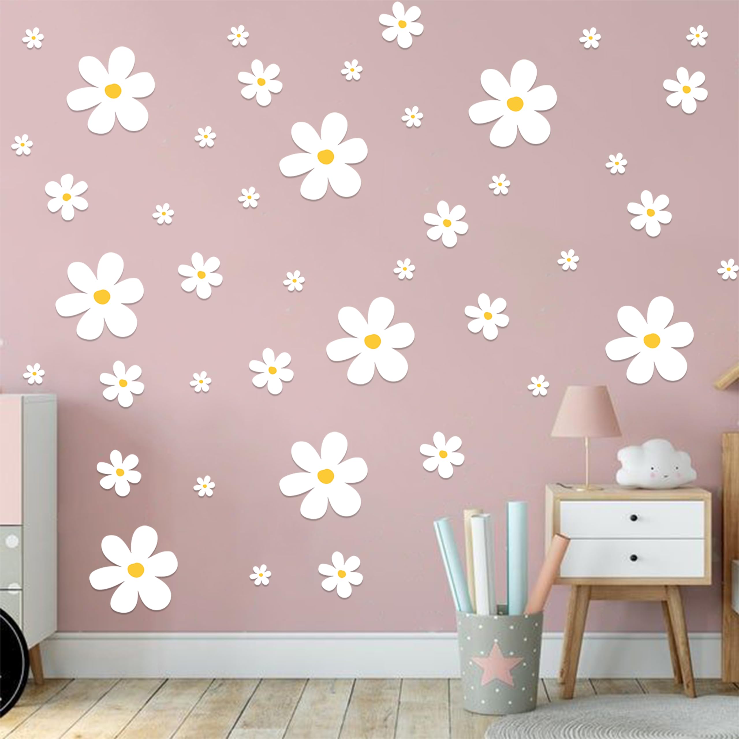 Amazon.com: LINZYING Daisy Wall Decal - Daisy Stickers and Decals,Daisy ...