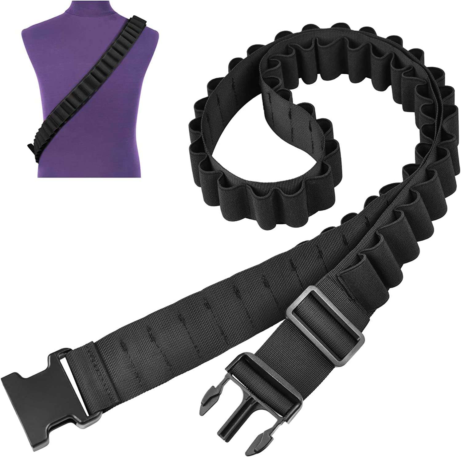 EZshoot Shotgun Shell Bandolier Holder for 12 to 20 Gauge Hold 56 ...