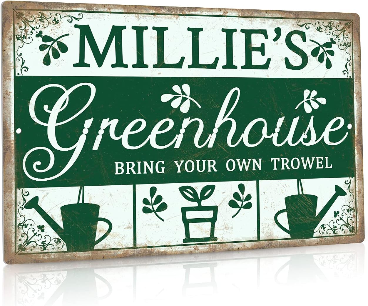 Amazon.com: Putuo Decor Personalized Greenhouse Sign, Custom Name ...