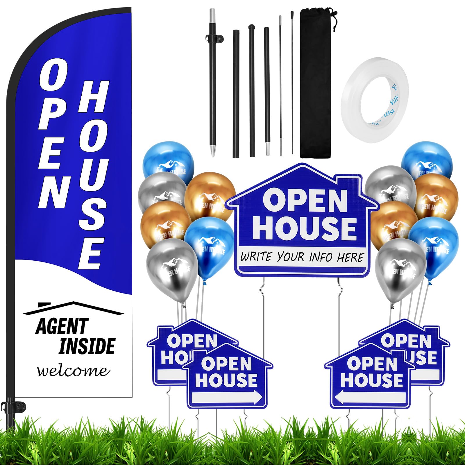 Amazon.com: Real Estate Agent Supplies, Open House Signs for Real ...