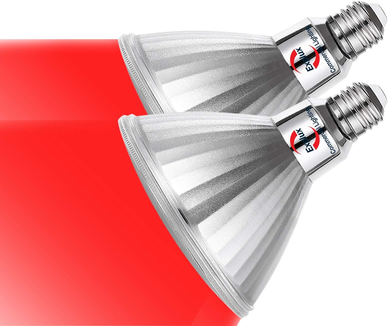 Explux Commercial-Grade Red LED PAR38 Flood Light Bulb, 120W Equivalent ...