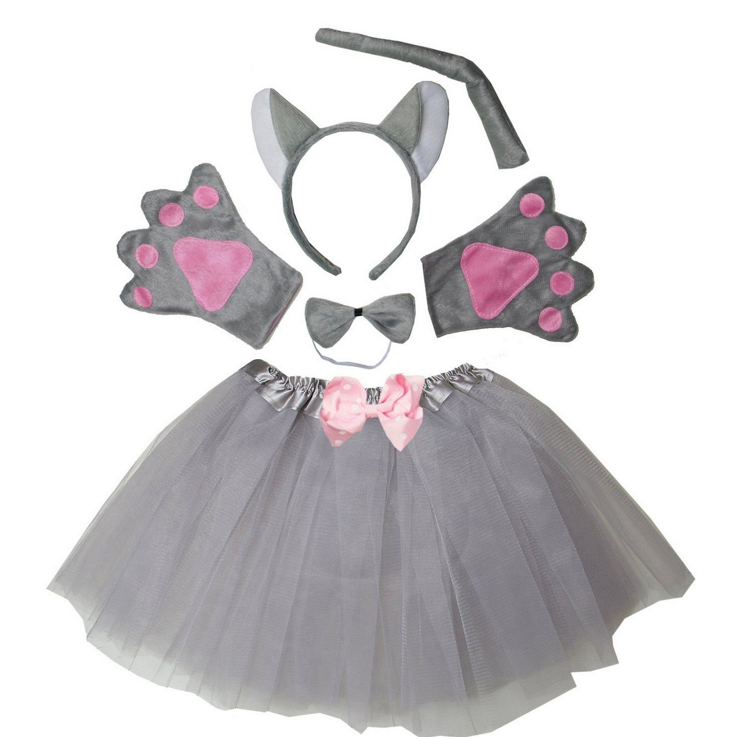 Amazon.com: Kirei Sui Kids Animal Costume Wolf Tutu and Ear Headband ...