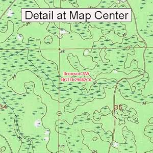 Amazon.com : USGS Topographic Quadrangle Map - Bronson SW, Florida ...