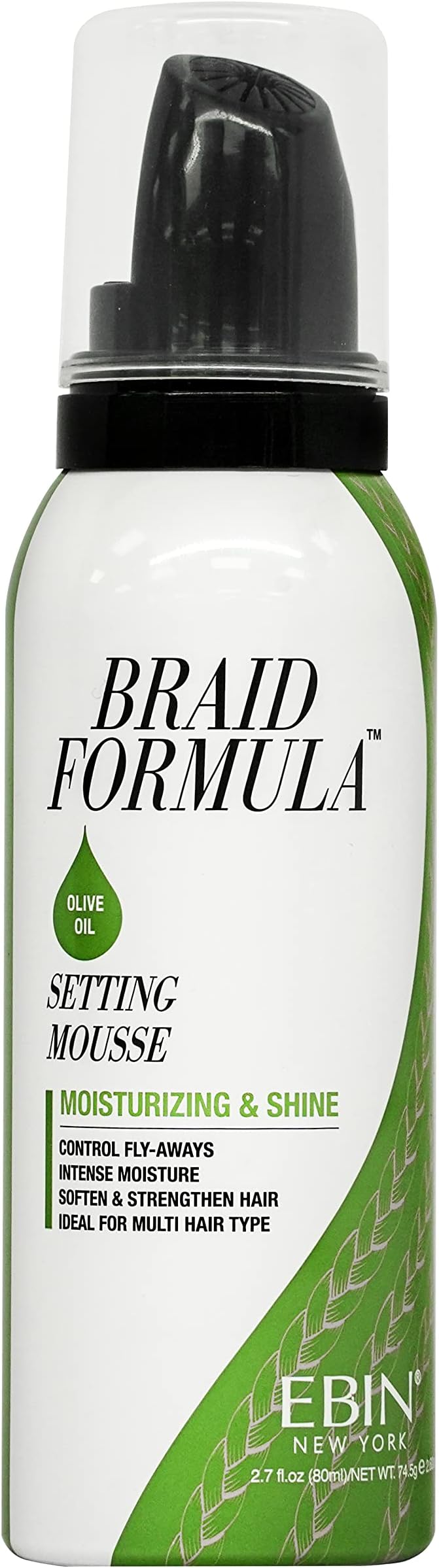 Amazon.com: EBIN NEW YORK Braid Formula Setting Mousse - Menthol (12 ...
