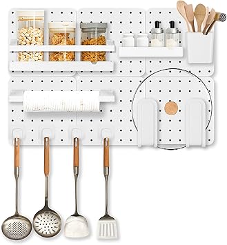 Amazon.com: Treetoi Pegboard Combination Wall Organizer Kit,6 Pieces ...