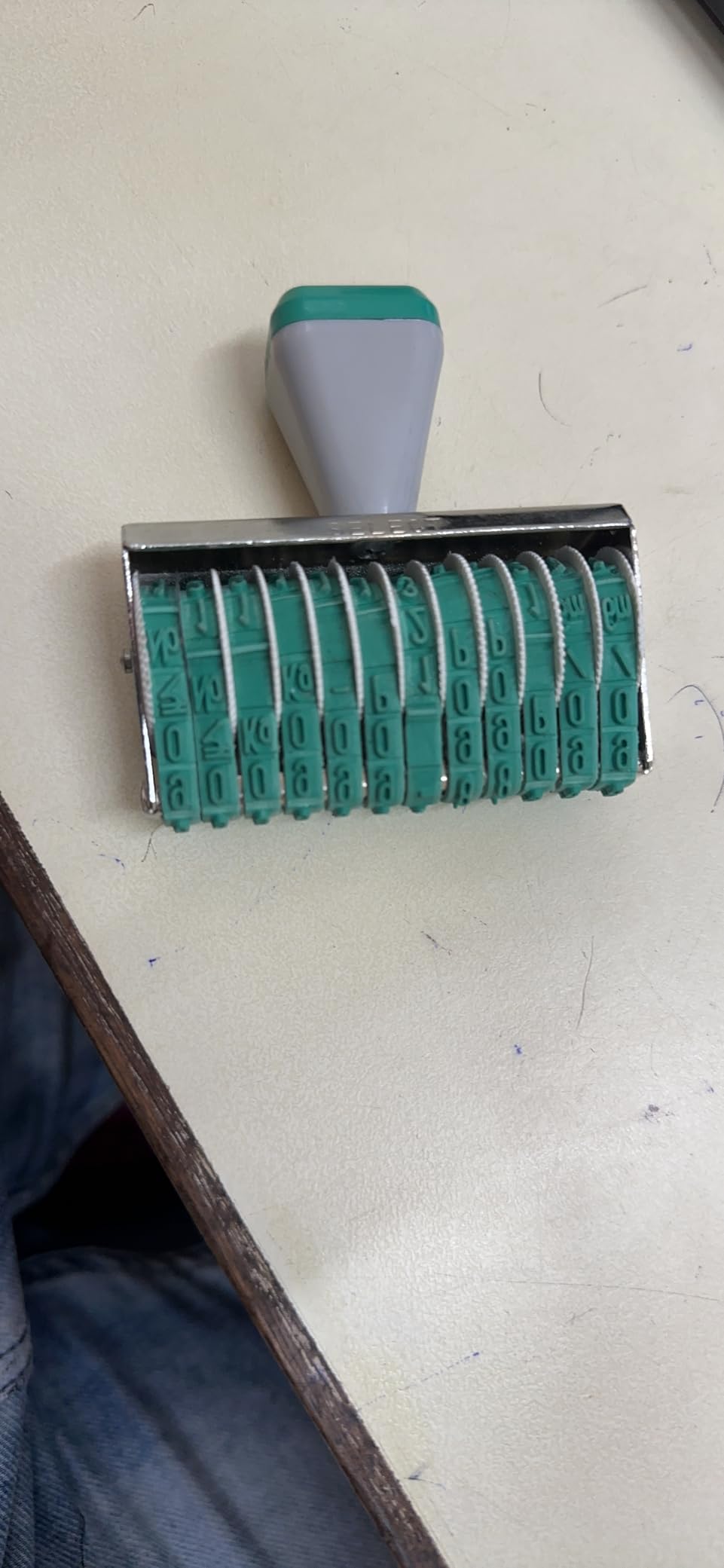 Dinojames Manual Number Stamp 12 Digits Rolling Bands (Pack of-2 Stamp ...