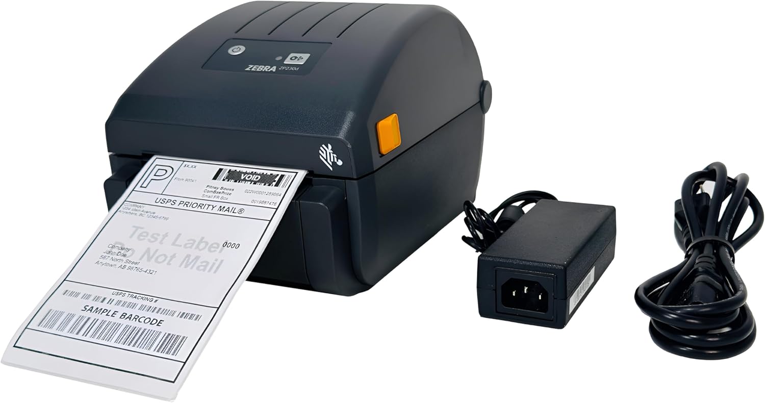 Amazon.com : Zebra ZP230d Direct Thermal Barcode Label Printer USB ...