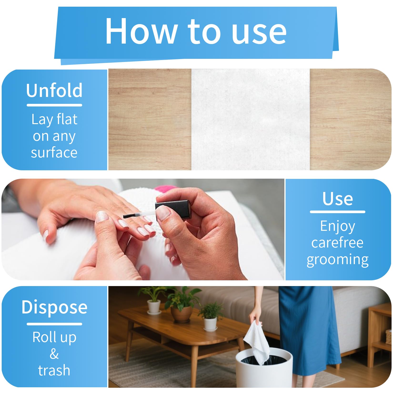 Snapklik.com : 50 Nail Care Towels For Manicure And Pedicure, Toallas ...