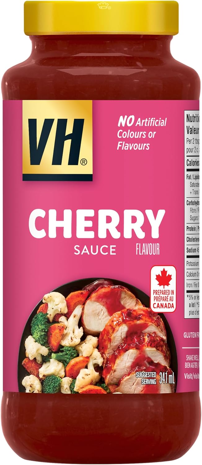 VH Cherry Dipping Sauce, 341mL per bottle, Net weight - 4092mL, Pack of ...