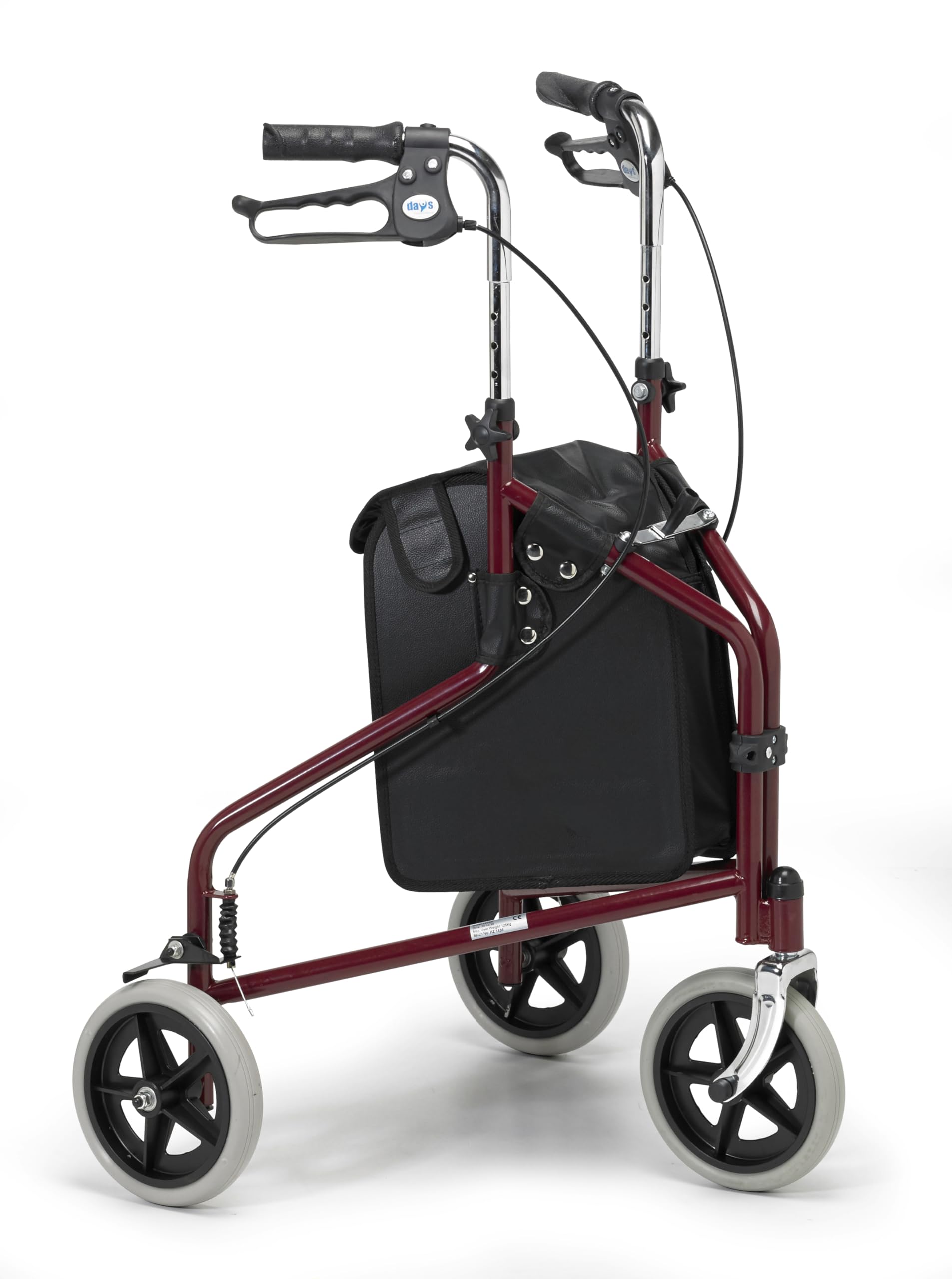 Days Tri Wheel Folding Walker with Loop and Lockable Brakes, Mobility ...
