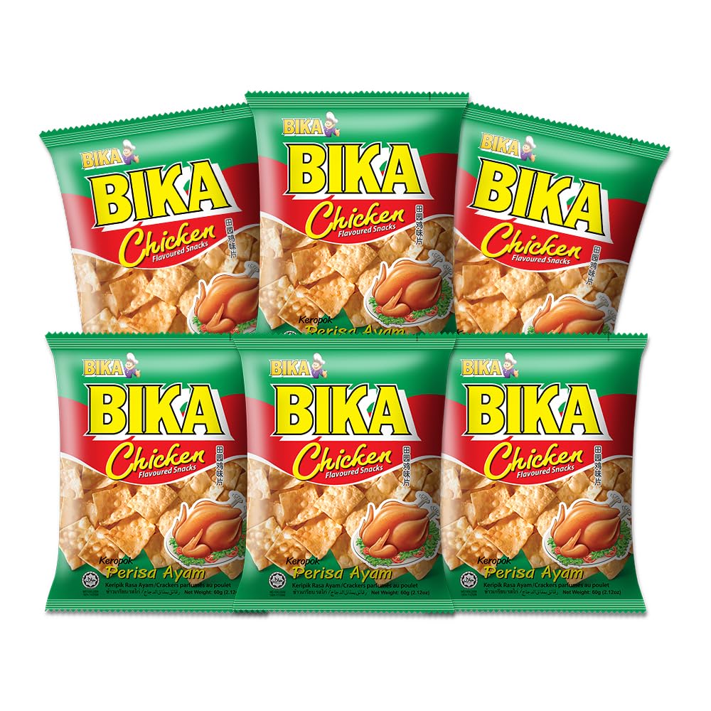 Bika Chicken Flavoured Snacks Cracker 60 g Pack of 6 : Amazon.in: Grocery & Gourmet Foods