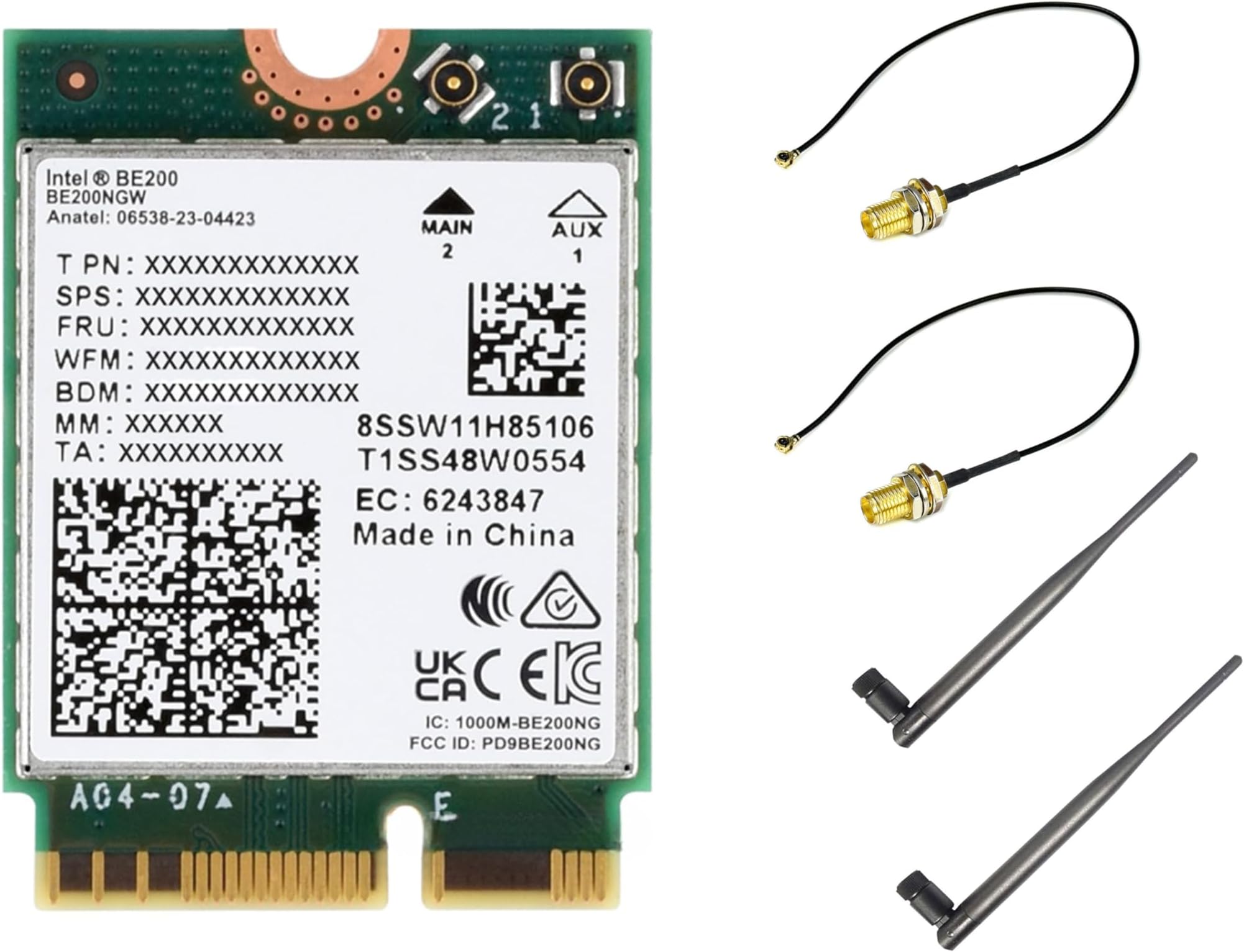 Amazon.com: WiFi 7 Wireless Card Wireless BE200 NIC Gigabit Tri-Band Wi ...