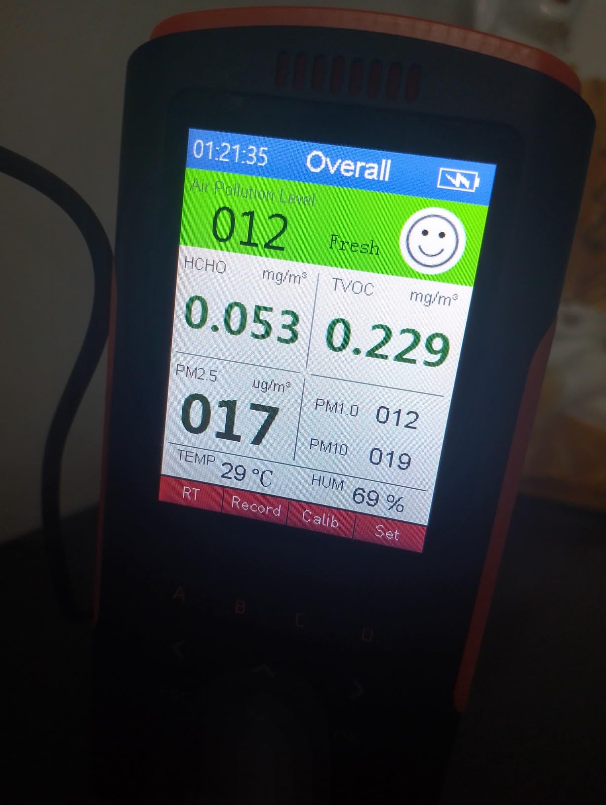 SMILEDRIVE® Portable Air Quality Pollution Detector Meter with Color ...