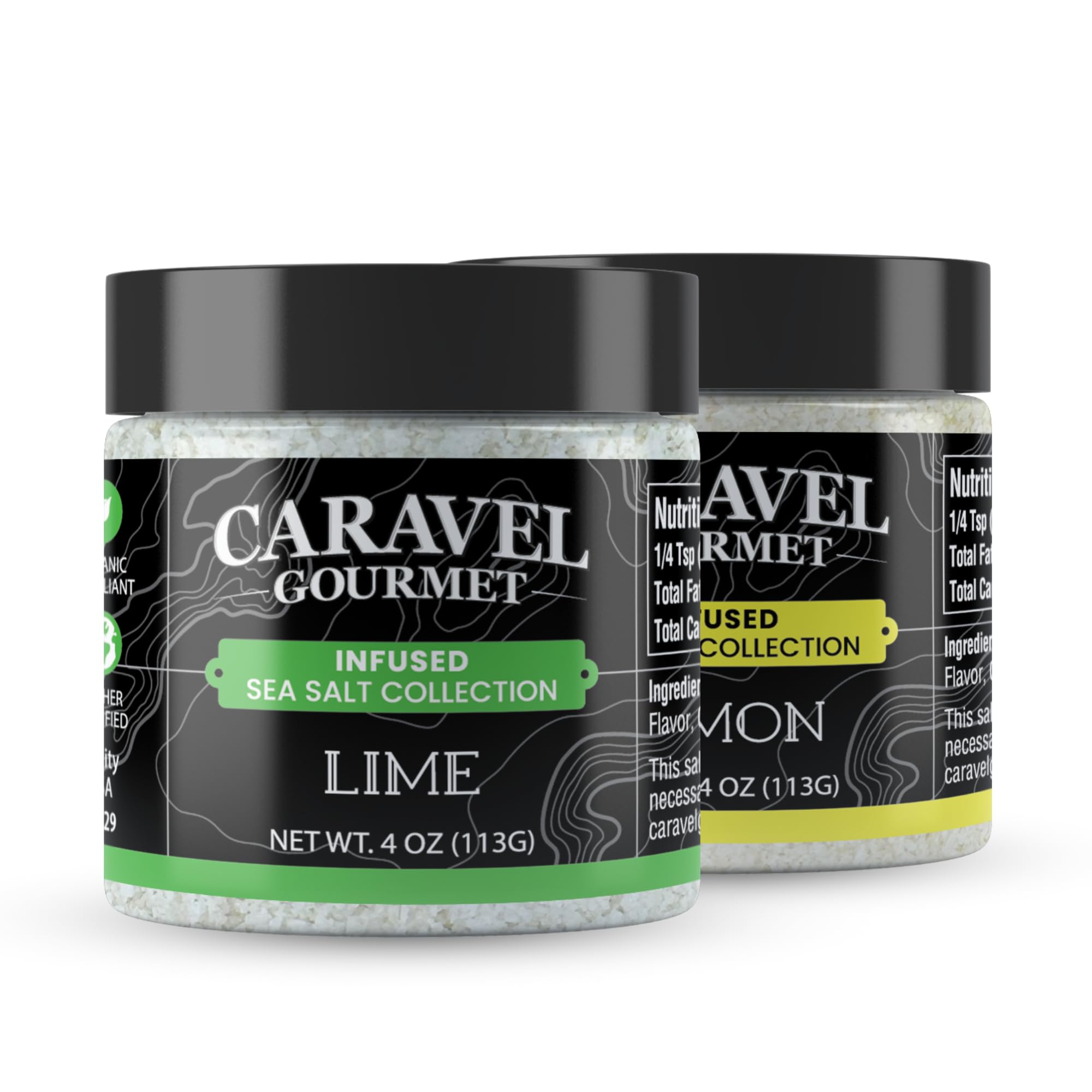 Amazon.com : Citrus Salt Gift Pack, Lemon and Lime Sea Salt, 4 oz Jar 2 ...