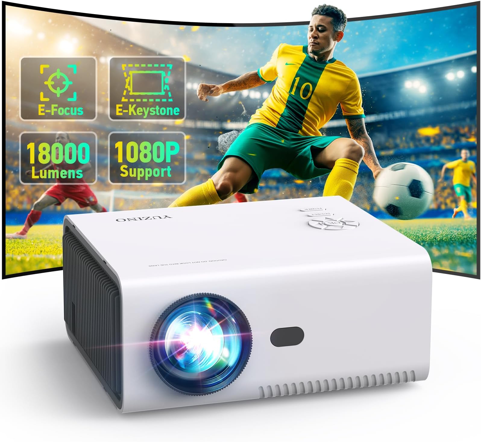 PURSHE Mini Projecteur, Vidéoprojecteur Bi-Canal Bluetooth et Zoom ...