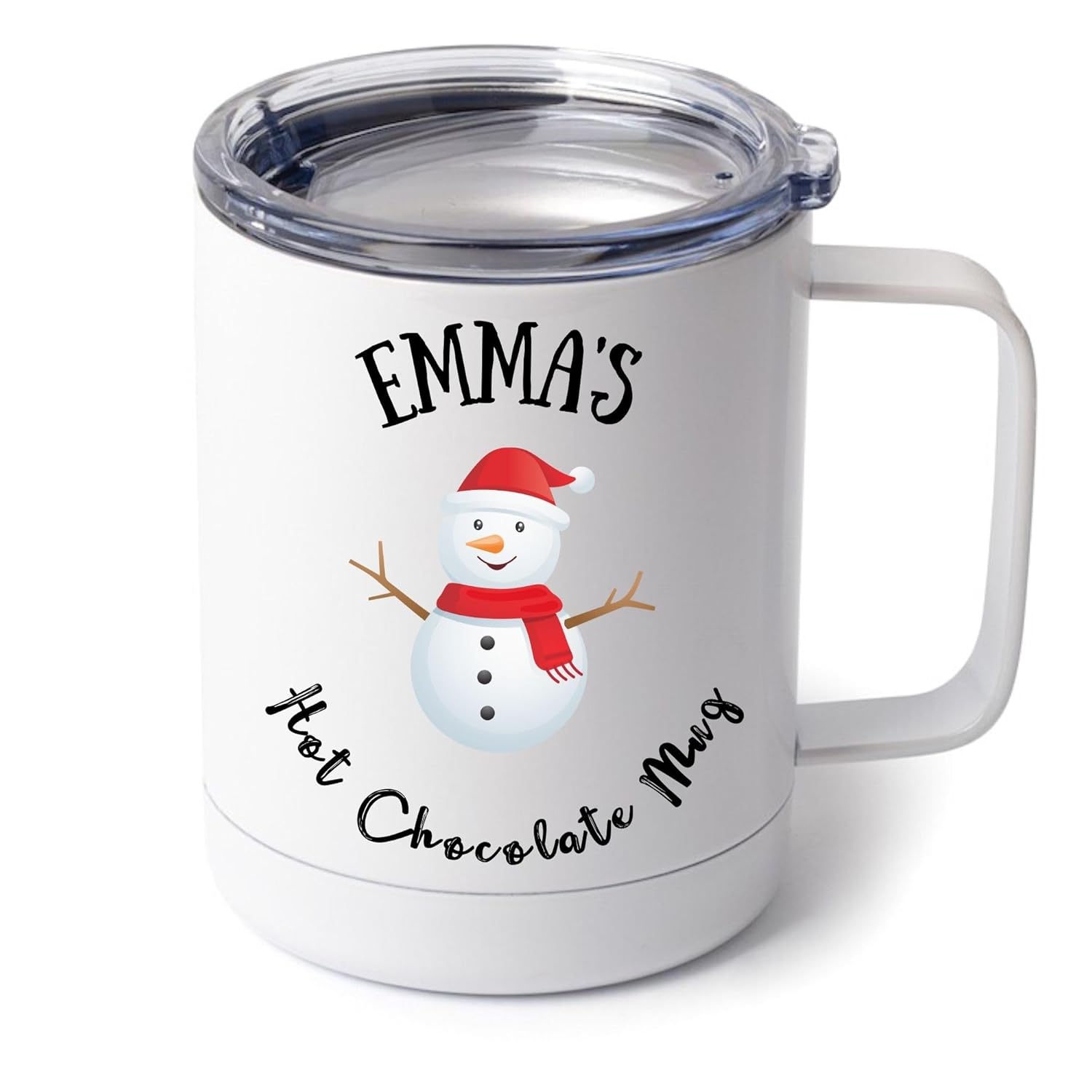 Amazon.com: Snowman Hot Chocolate Mug/personalized with name/insulated ...