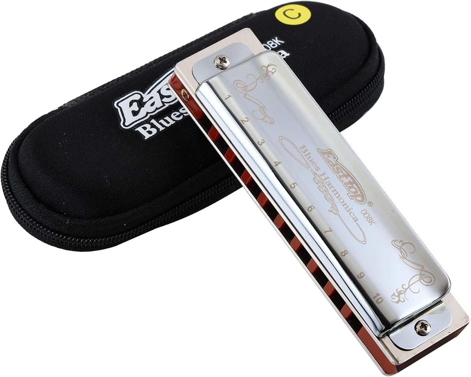 Amazon.com: East top Diatonic Harmonica Key of C 10 Holes 20 Tones 008K ...
