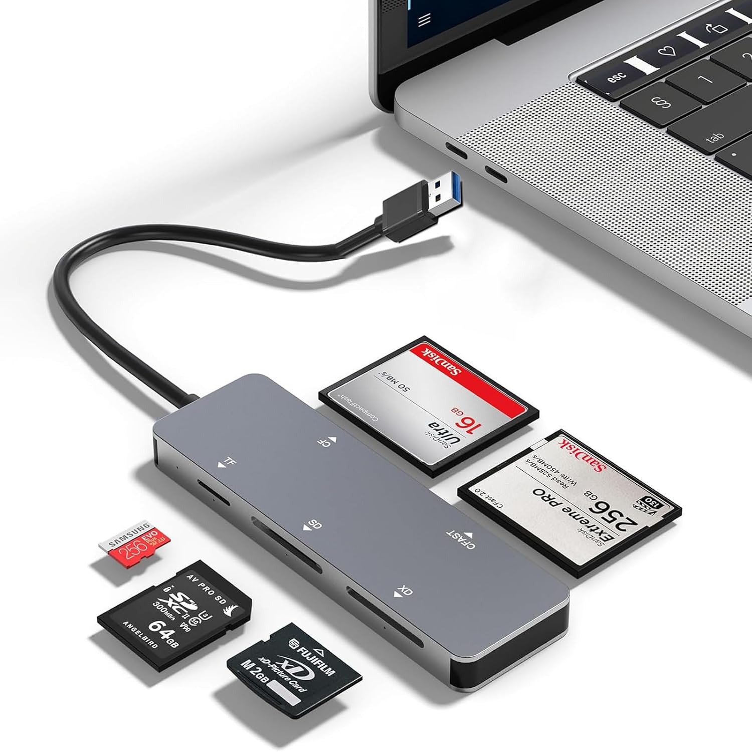 Excefore Cfast Card Reader, Usb 3.0 C 2.0 5Gbps Aluminum Memory Adapter ...