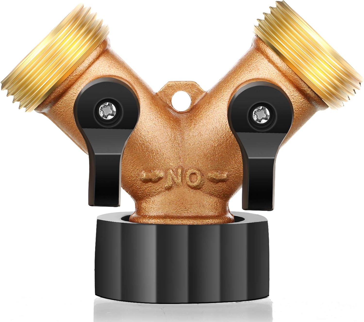 2-Way Y-Distributor 2 Way Brass Tap Washing Machine Hose Connector ...