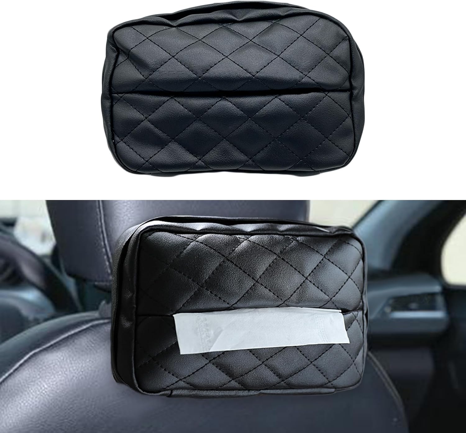 Amazon.com: Kutyun Car Tissue Holder, PU Leather Rectangle Standard Tissue Holder for Car ...