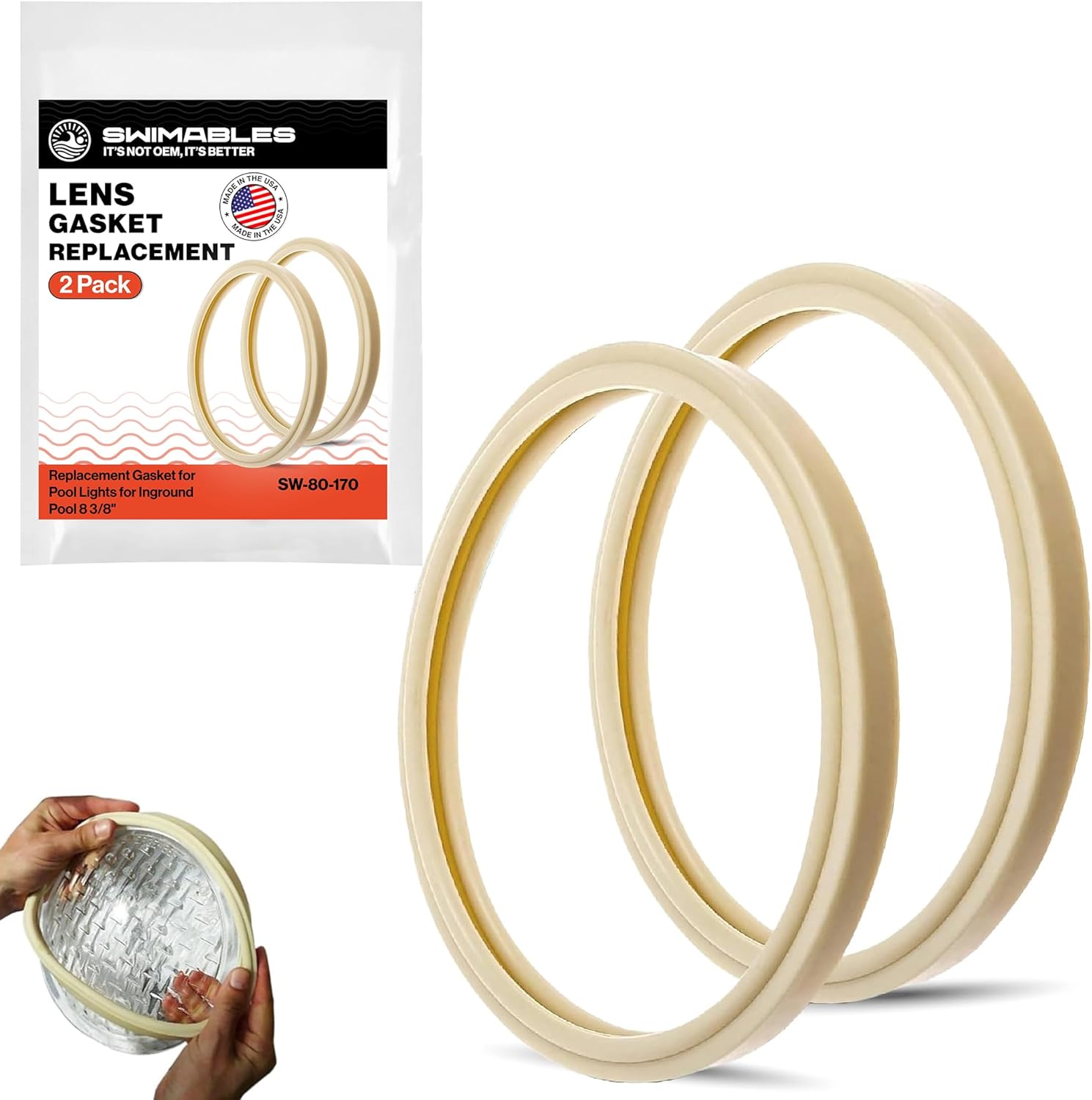 Amazon.com: Swimables 79101600Z Pool Light Gasket | Compatible with ...