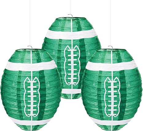 Amazon.com: Mudder 6 Pieces 12 Inches Football Paper Lanterns Sports ...