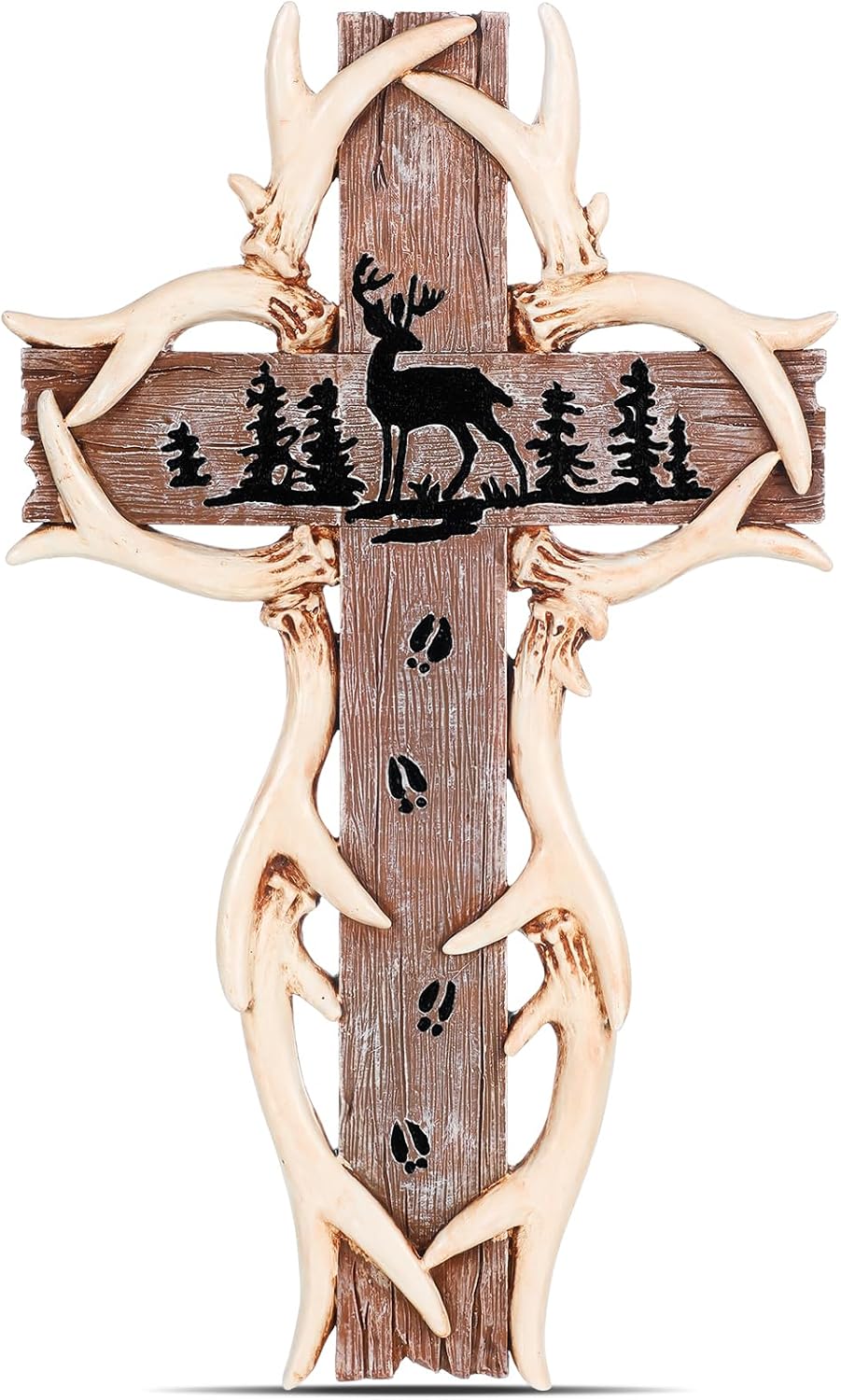 Amazon.com: Bucherry Rustic Woodland Theme Deer Antler Wall Hanging ...