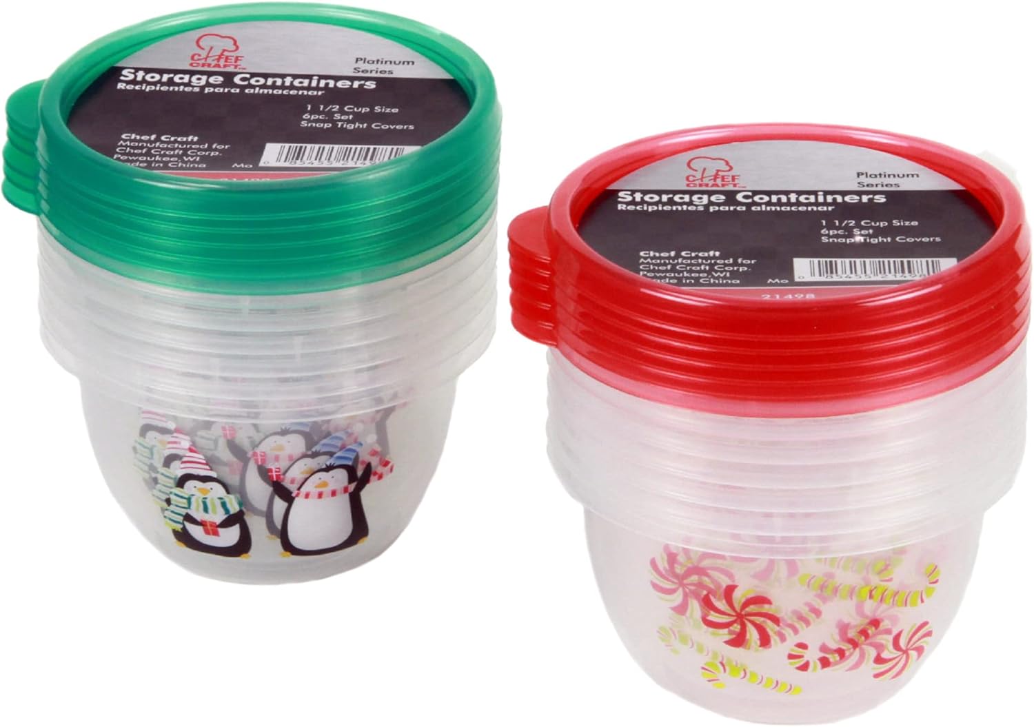 Amazon.com: Chef Craft Select Holiday Christmas Storage Container, 1.5 ...