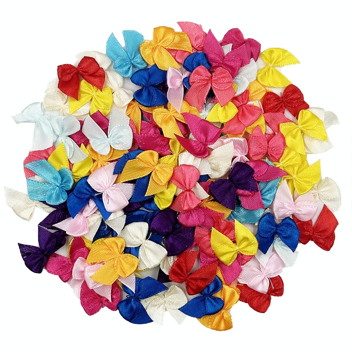 Amazon.com: Mini Satin Ribbon Bows, 200pcs Small Ribbon Bows Flowers ...