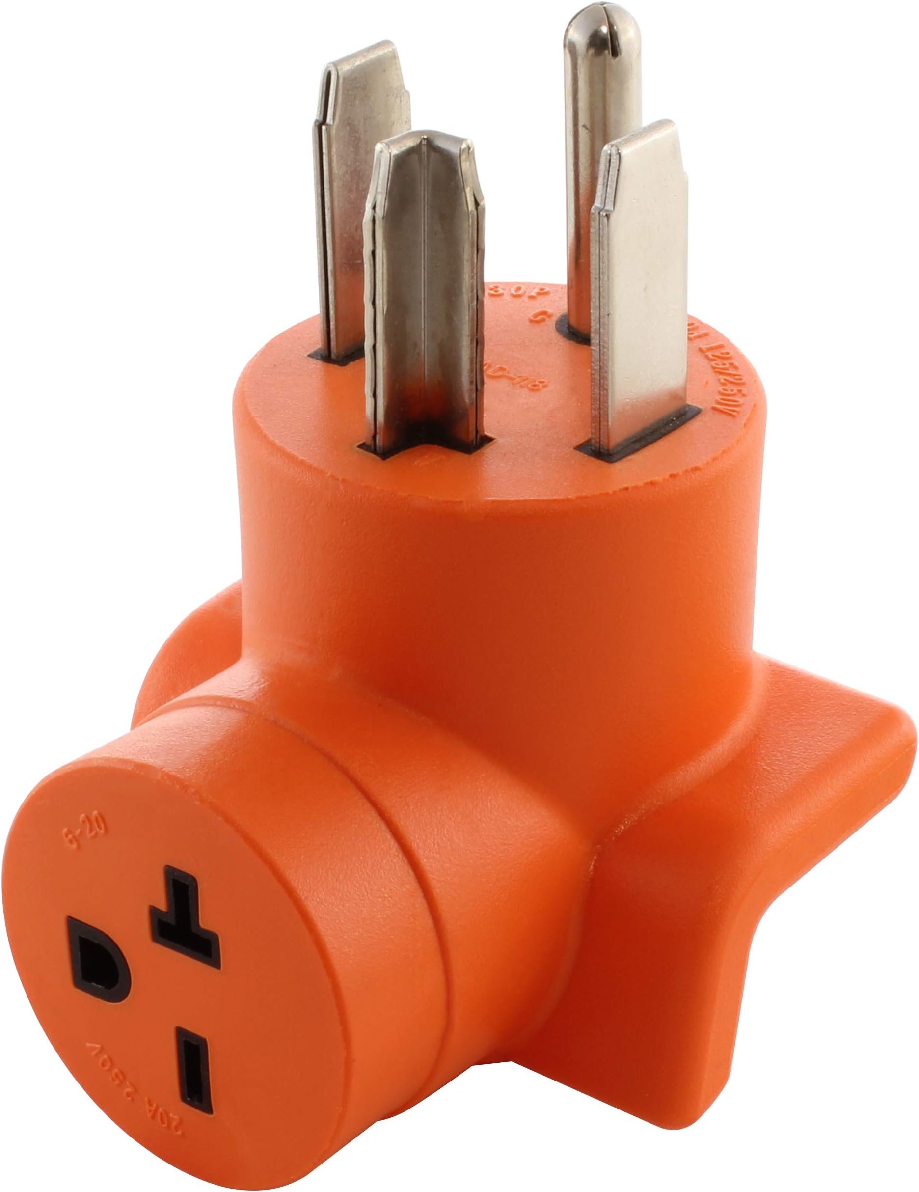 Amazon.com: AC WORKS 30 Amp 4-Prong Dryer Wall Outlet Adapter (To 6-20 ...