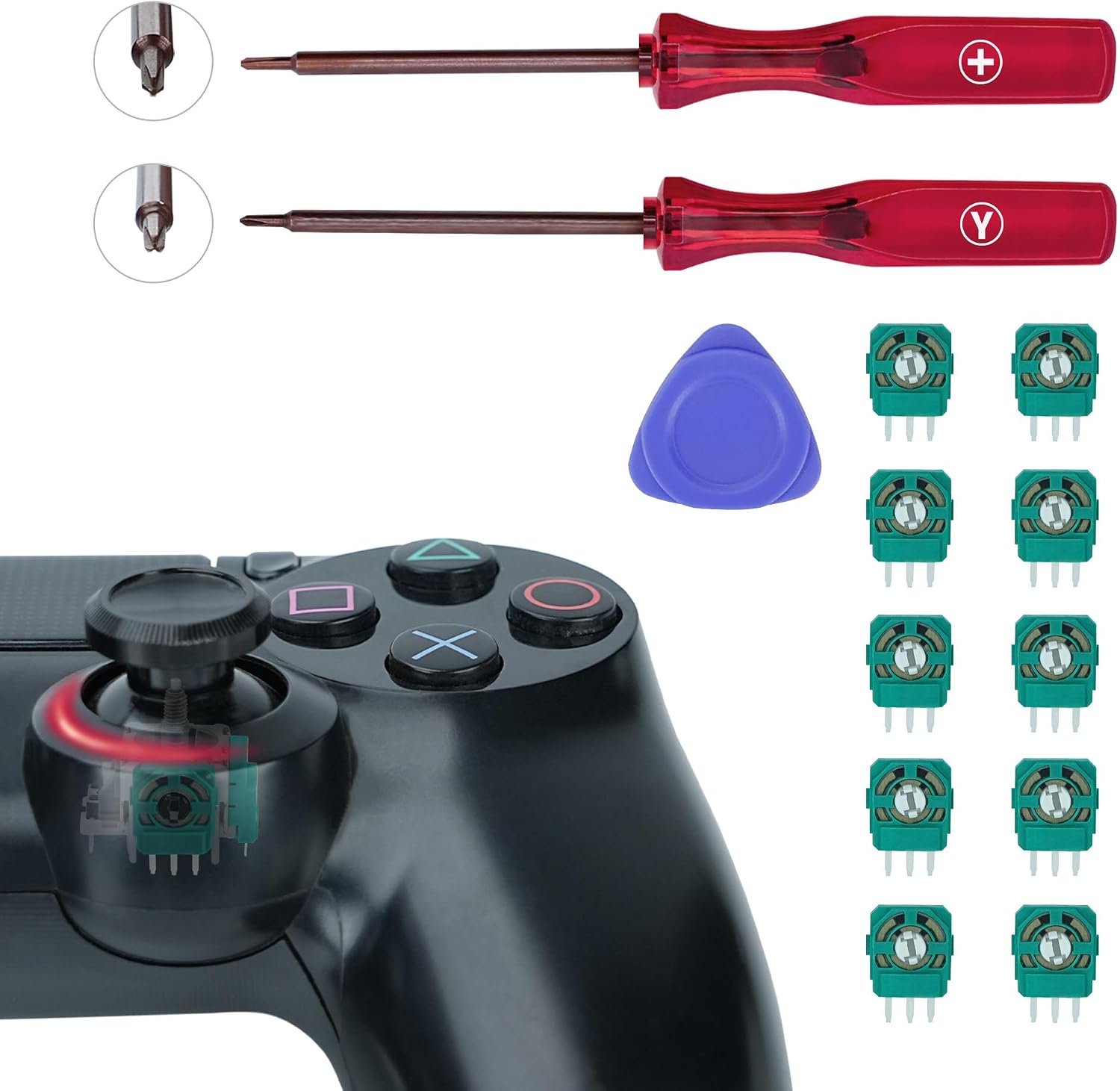Mcbazel Repuesto de Sensor de Potenciómetro para Mando PS3/PS4, 10 ...