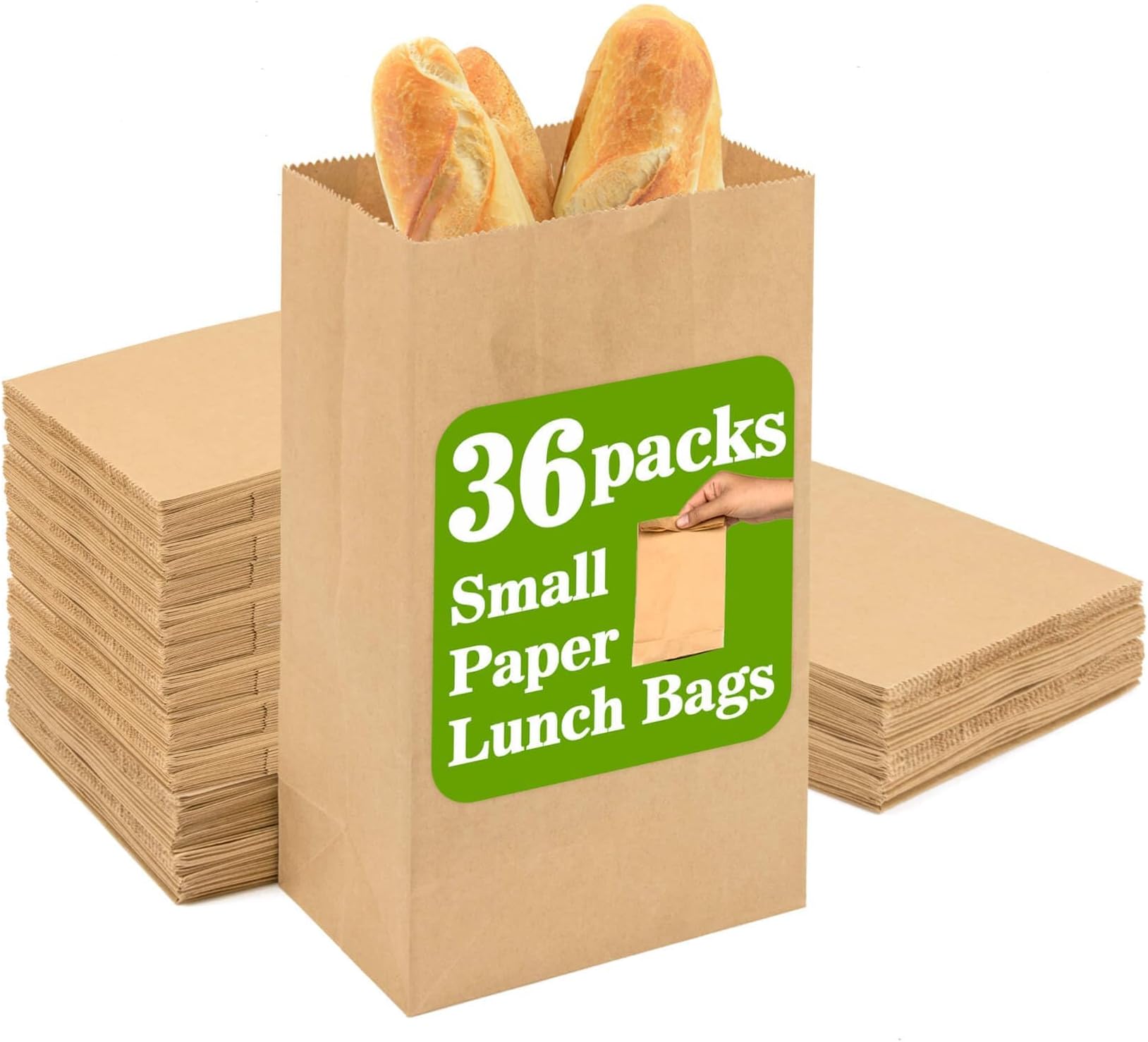 Amazon.com: PAVILIA Kraft Paper Lunch Bags 30-pc: Lunch Boxes: Home ...